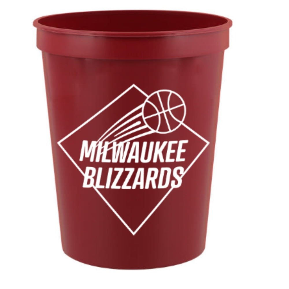 16 oz. Plastic Stadium Cup - Maroon – Open Your Closet